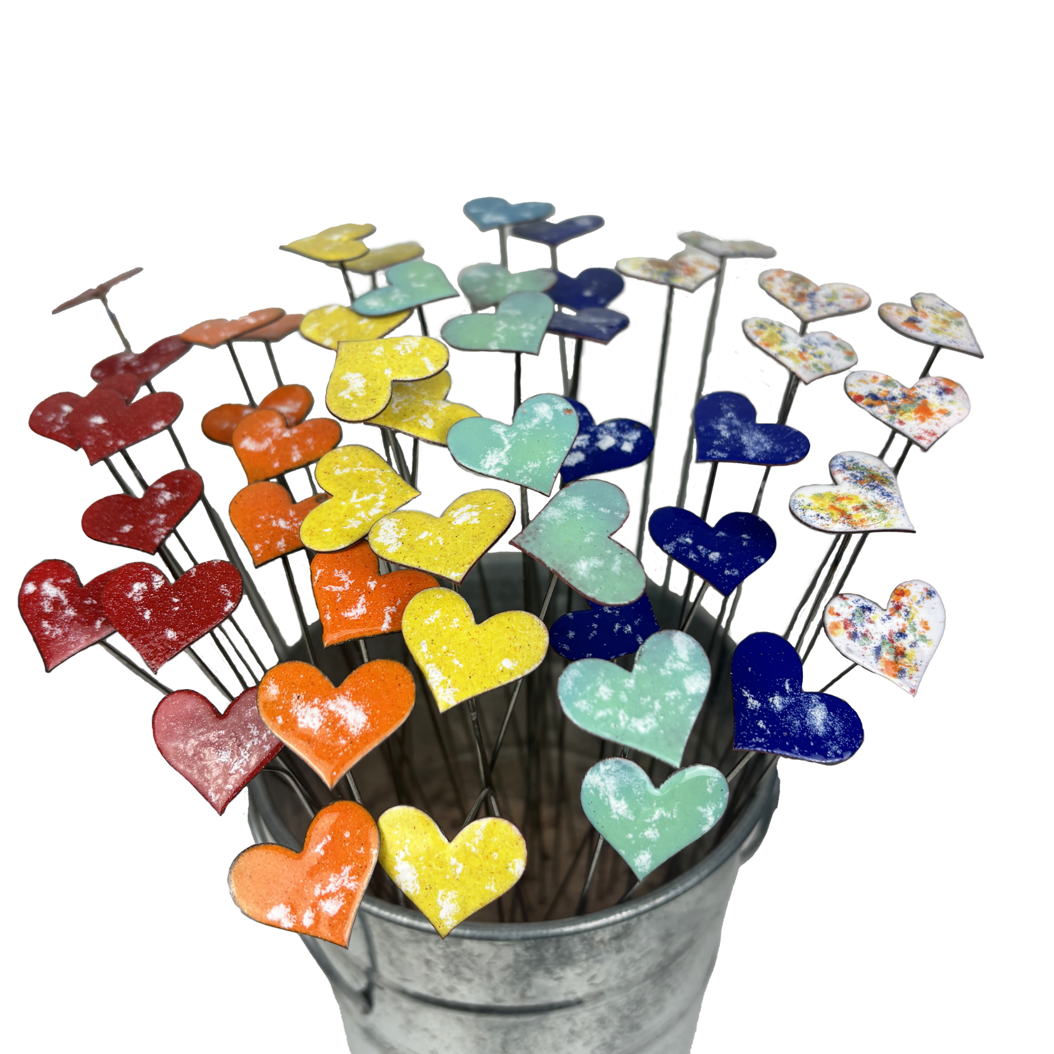 Small Heart Display Bucket Set- (price/stem incl bucket)