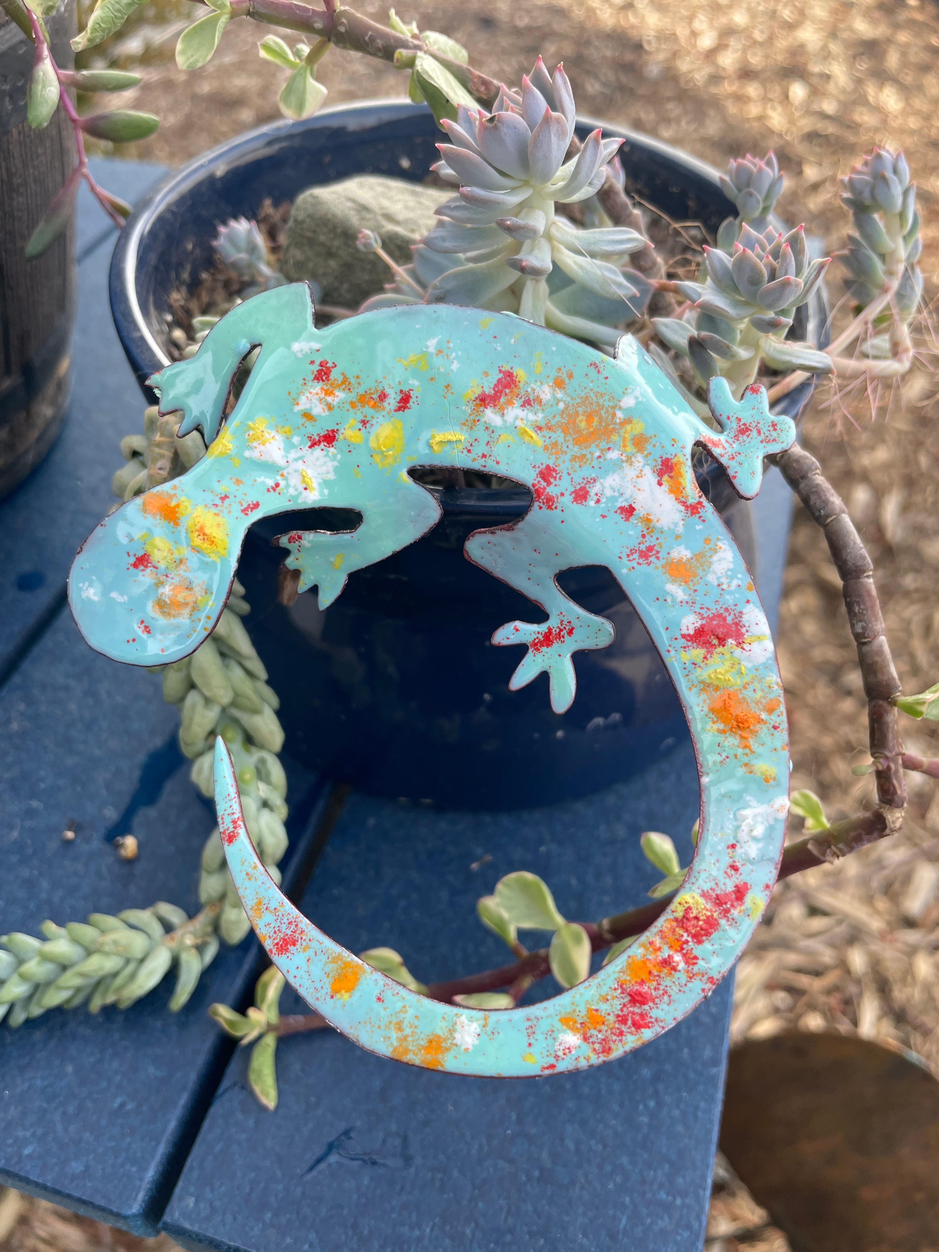 Copper Enamel Gecko - color options